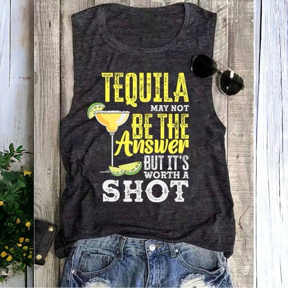 Tops | New Tequila Graphic Tank | Poshmark